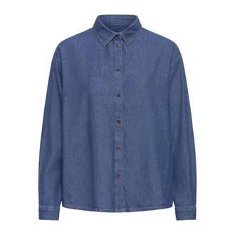 Ichi Langarmshirt - - Blouses & Shirts - Damen - Blau - XS