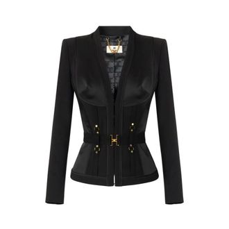 Elisabetta Franchi Femme, Vestes, Noir, Taille: 40 FR Blazers
