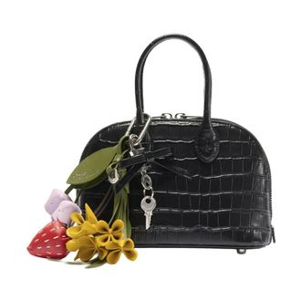 Self Portrait Krokodilgepr&auml;gter Leder-Handtasche - - Bags - Damen - Schwarzk - ONE SIZE