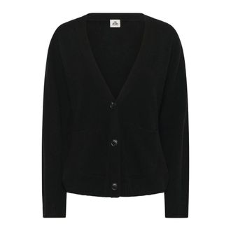 Karen by Simonsen Femme, Pulls, Noir, Taille: 46 FR Cardigan Boutonn&eacute; Textur&eacute;