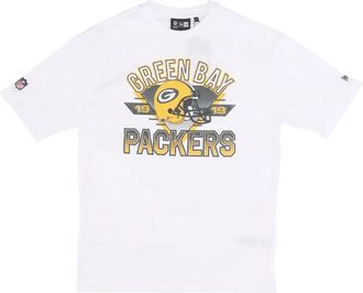 New Era Green Bay Packers Football Tee Oversize - - Tops - Herren - Wei&szlig; - XL