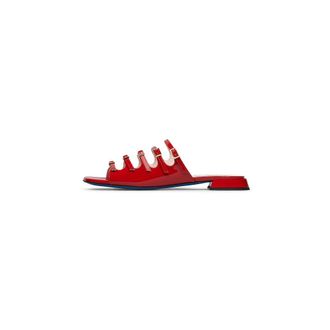 Loriblu Roter Lackleder-Sandalette mit Riemen - - Shoes - Damen - Rot - 36 EU
