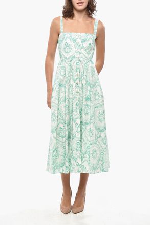 Dior Flared Cotton-Blend Shirt Dress With Azulejo Print Dior