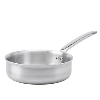 De Buyer De Buyer - Sauteuse &agrave; bords droits en inox 3 couches ALCHIMY - 24 cm - Fabriqu&eacute;e en France, Sans PFAS, Ma&icirc;trise de la Cuisson, Inox 18/10, Tous Feux +