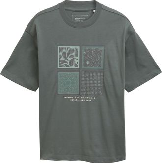 Tom Tailor Herren 1047412 T-Shirt, 21951-Washed Jasper Green, L