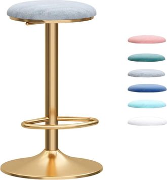 Generic Barhocker, 65-80 cm Sitzh&ouml;he, verstellbar, nordischer Drehhocker mit Fu&szlig;st&uuml;tze und Gestell