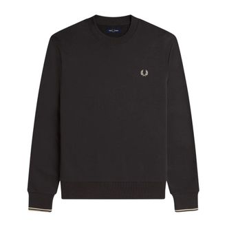 Fred Perry Homme, Sweatshirts et sweats à capuche, Gris, Taille: 2XL Pull col rond côtelé gris