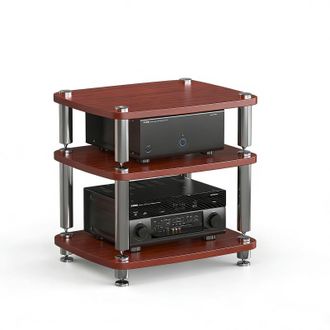 Generic HiFi Regal 4-stufiges Audio-Regal, HiFi-Lautsprecherbox Mit Vibrationsd&auml;mpfung, Offene Ablagefl&auml;che, Modulares Design, Robust, for Gaming, Wohnzimmer 