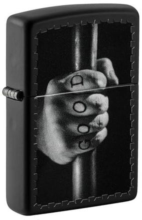 Zippo Sturmfeuerzeug - Good Evil, Black Matte, Color Image - Nachf&uuml;llbar - Wiederverwendbar - Windfestes Design - Geschenkbox - Made in USA