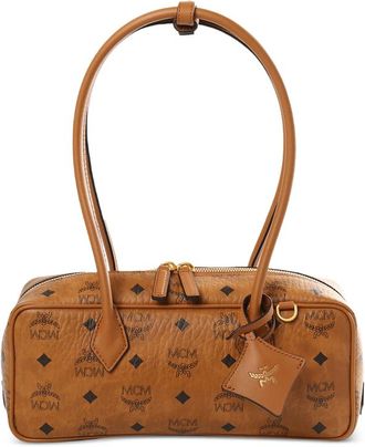 MCM Aren Monogram Zip Shoulder Bag