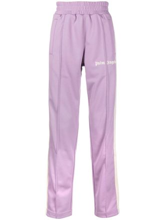 Palm Angels pantalon de jogging &agrave; logo imprim&eacute; - Violet