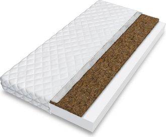 FDM Matratze baby coco 8 cm Babymatratze Schaum Kokos Größe wählbar 90cm x 160cm