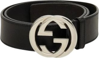 Gucci Ceinture en cuir vintage doccasion - Homme - Pre-owned - Noir - Taille: ONE Size