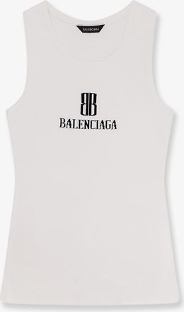 Balenciaga Ribbed viscose blend tank top - BALENCIAGA - gender_Woman
