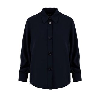 Aspesi Dunkelblaue Damenbluse Modell 5413 - - Blouses & Shirts - Damen - Blau - S