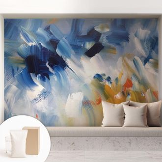 Tulup Carta Da Parati - Non Tessuto - Con Colla Inclusa - Per Interni - Ecologica - Con Ingresso - Soggiorno Tratti Colorati 208x146 Cm