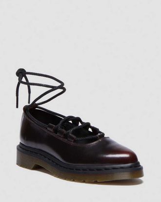 Dr. Martens Elphie II Leder Ballerinas Schuhe in Rot, Gr&ouml;&szlig;e: 38