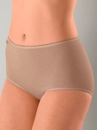 sloggi Taillenslip SLOGGI, Damen, Gr. 48, 3 Stk., beige, 96% Baumwolle, 4% Elasthan, Unterhosen Taillenslip, Topseller