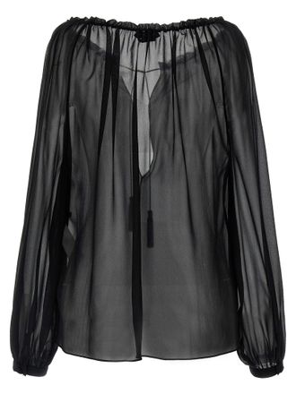 Tom Ford Womens Black Silk Blouse