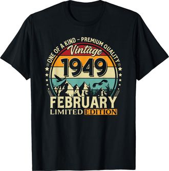 Generic 77. Geburtstag Februar 1949 Vintage Jahrgang T-Shirt