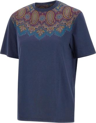 Etro Femme, Tops, Bleu, Taille: 42 FR T-Shirt