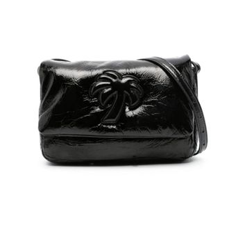 Palm Angels Soft Bridge Logo Schultertasche - - Bags - Damen - Schwarzk - ONE SIZE