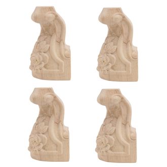 Valiclud 4 St&uuml;ck M&ouml;belf&uuml;&szlig;e Holz Geschnitzt Stabile Gummibaum Sofa Schrankf&uuml;&szlig;e rutschfest M&ouml;belzubeh&ouml;r f&uuml;r Wohnzimmer Couch Tv Schrank und Beistelltisch