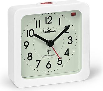 Atlanta Mocassin Wecker, Kunststoff, Creme metallic, 9,5 x 9,5 cm