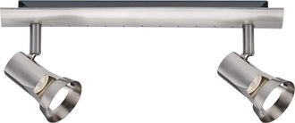 Paulmann 66699 Spotlight Teja max 2x10W GU10 Nickel satiniert 230V Metall Deckenleuchte Lampe LED Deckenlampe ohne Leuchtmittel Deckenstrahler