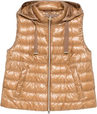 Herno Femme, Vestes, Brun, Taille: 40 FR Polyamide Cotton Down Vest