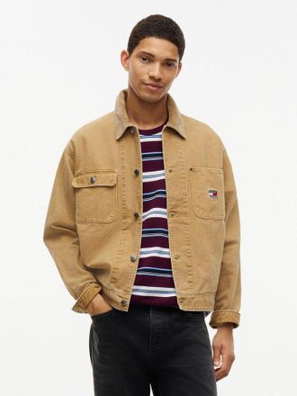 Tommy Jeans Cordjacke CORD COLLAR CANVAS Regular fit mit Eingrifftaschen