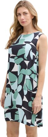 Tom Tailor Damen 1046462 Kleid, 37800-green dots and Shapes Design, 40