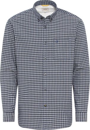 Camel Active Herren Vichy Karohemd aus Reiner Baumwolle Dunkelblau, Menswear-S