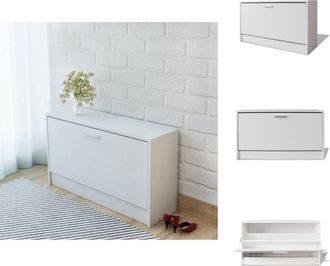 vidaXL Schuhbank Wei&szlig; 80x24x45 cm - Schuhbank - Flurm&ouml;bel - Schuhschrank - Schuhregal - Wei&szlig;e Schuhbank