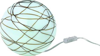 Paulmann 660.52 Giba Tischleuchte max.1x25W E14 230V Metall/Glas nickel satiniert/opal-braun 66052 Nachttischlampe Kugelleuchte Bodenleuchte Nachtlicht