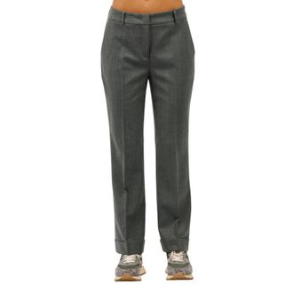 Via Masini 80 Flanell Schlaghose - - Trousers - Damen - Grau - S
