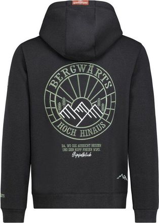 Sublevel Kapuzenpullover Herren Kapuzenpullover mit Berge Print Sweater, Kapuzensweatshirt mit K&auml;ngurutasche, mit Kapuze, Oversized