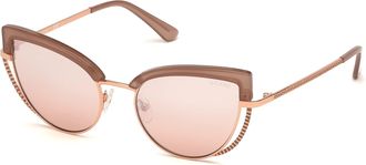 Guess Damen 0 Sonnenbrille, shiny beige, 54