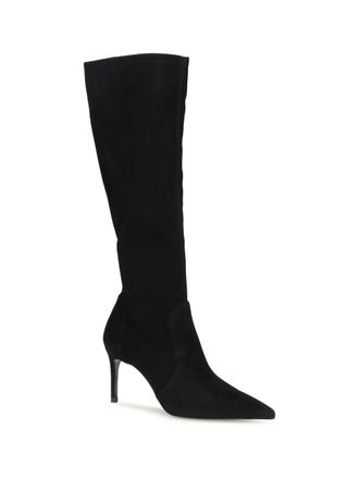 Stuart Weitzman Womens Power Boots Black Calf Leather Bos Taurus