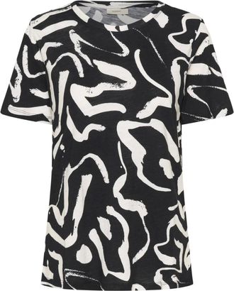 Inwear Femme, Tops, Noir, Taille: 38 FR Art Strokes 1 T-Shirt