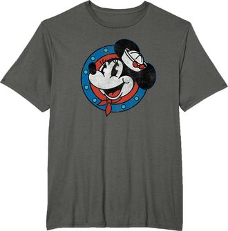 Disney Cruise Sailor Minnie Mouse Distressed Retro Vintage T-Shirt