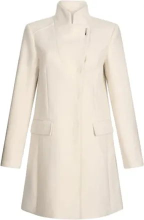 Liu Jo Femme, Manteaux, Beige, Taille: 40 FR Manteau Beige en Laine Mélangée à Double Tissu