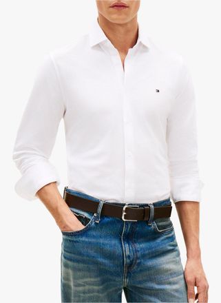 Tommy Hilfiger Chemise slim &agrave; logo en coton