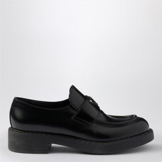 Prada Chocolate loafers in black brushed leather