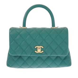 Chanel Pre-owned Quilted Caviar Leather Satchel - - Pre-owned - Damen - Gr&uuml;n - ONE SIZE