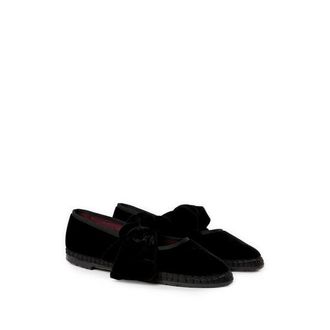 Flabelus Ballerines velours en coton m&eacute;lang&eacute;