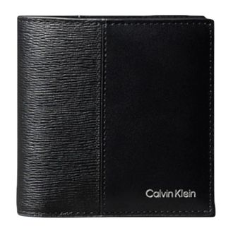 Calvin Klein Portefeuille Trifold Fin en Cuir avec Protection Rfid - Homme - Accessoires - Noir - Taille: ONE Size
