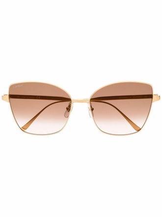 Cartier lunettes de soleil Santos &agrave; monture papillon - Or
