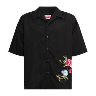 Kenzo Chemise avec broderie color&eacute;e - Homme - Chemises - Noir - Taille: S