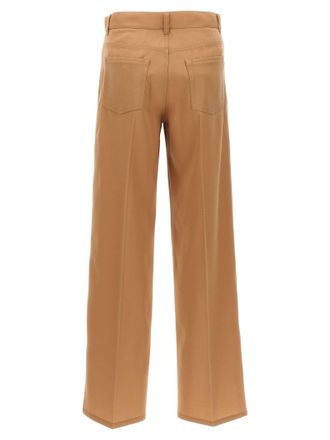 Jil Sander Wool Gabardine Trousers - Camel
